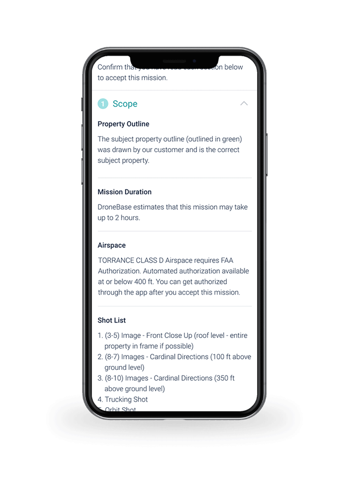 DroneBase Pilot App: New Mission Screens