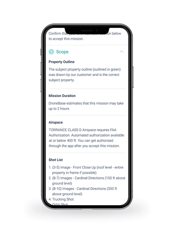 DroneBase Pilot App: New Mission Screens